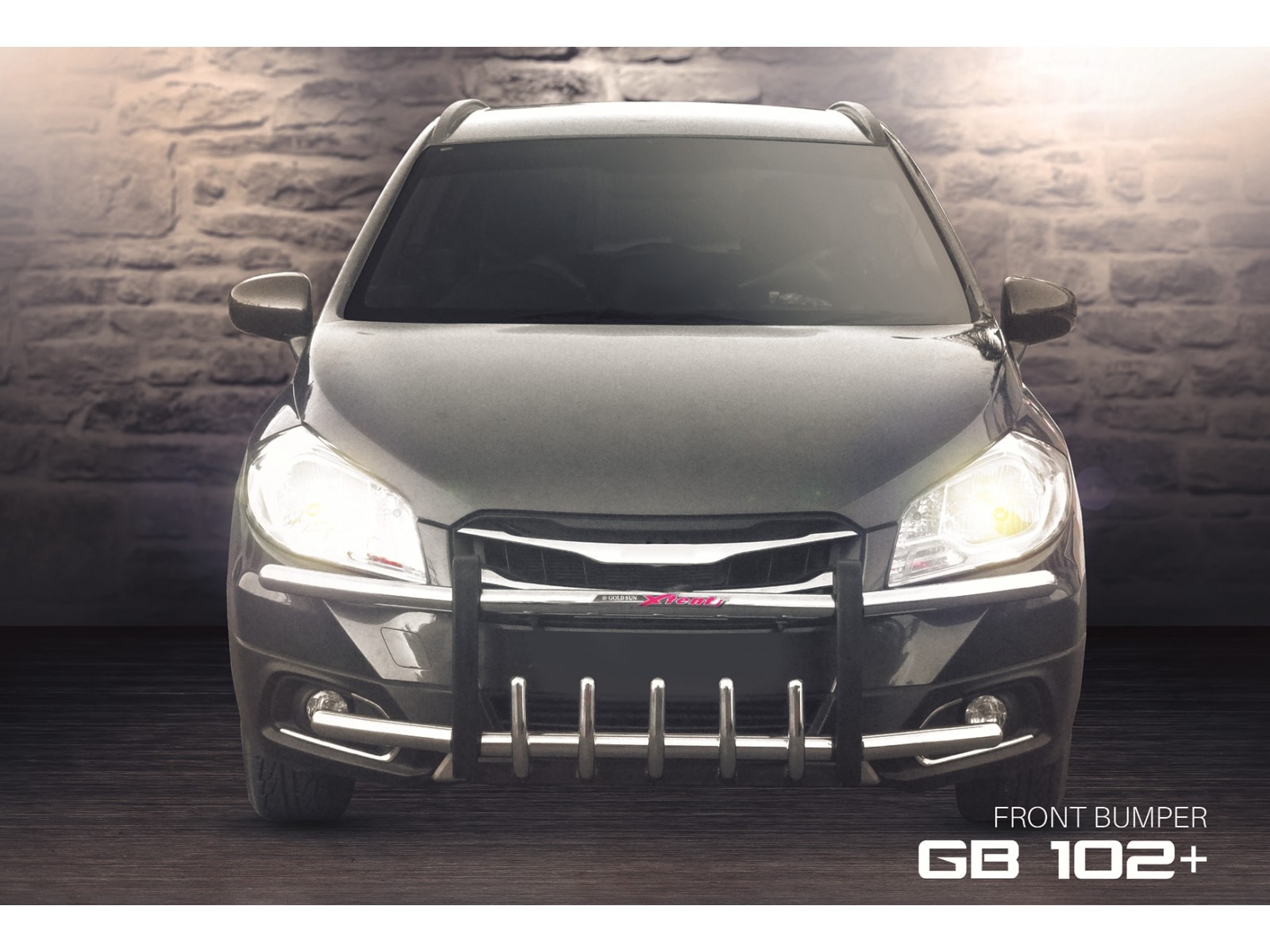 BUY CAR FRONT GUARD ONLINE IN INDIA | GOLDSUN GB 102+ (STAINLESS STEEL)